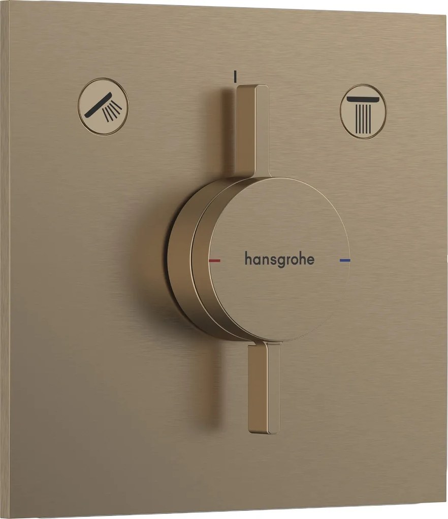 Hansgrohe DuoTurn E, baterie pod omítku pro 2 spotřebiče, kartáčovaný bronz, HAN-75417140