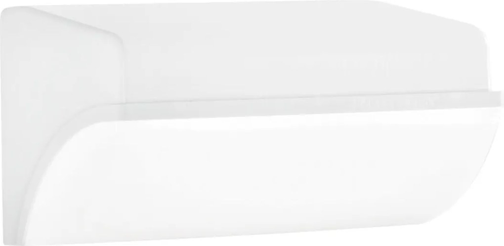FAN LED-BORDER-30M-BCO Venkovní nástěnné LED svítidlo BORDER bílá, polykarbonát, 30 W, 3550 lm, 4000 K, IP65, 12,8 x 26,2 x 13 cm - FANEUROPE