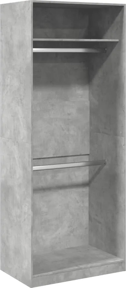 Šatní skříň betonově šedá 80 x 50 x 200 cm kompozitní dřevo 3307795