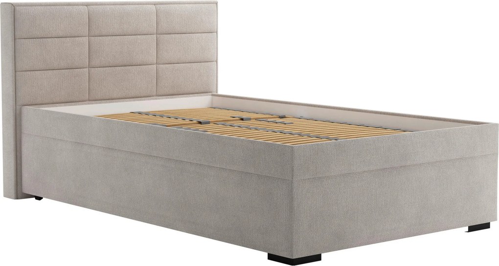 XXXLutz ČALOUNĚNÁ POSTEL, 140/200 cm, krémová Blanar - Postele s úložným prostorem - 002648017605