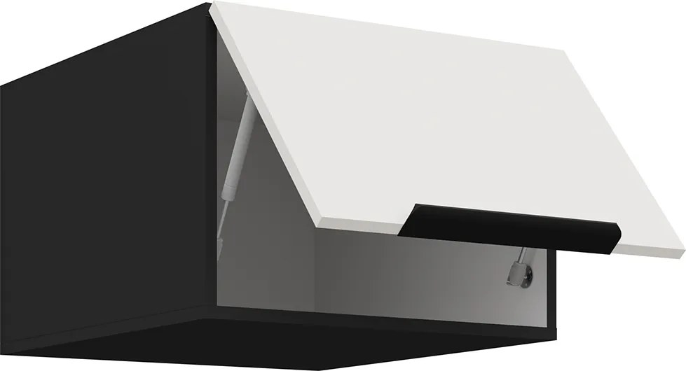 ARIA wb | horní skříňka 50 NAGU-36 1F výklopná | 50 cm | HLUBOKÁ | ANTI FINGERPRINT povrch | černá/bílá