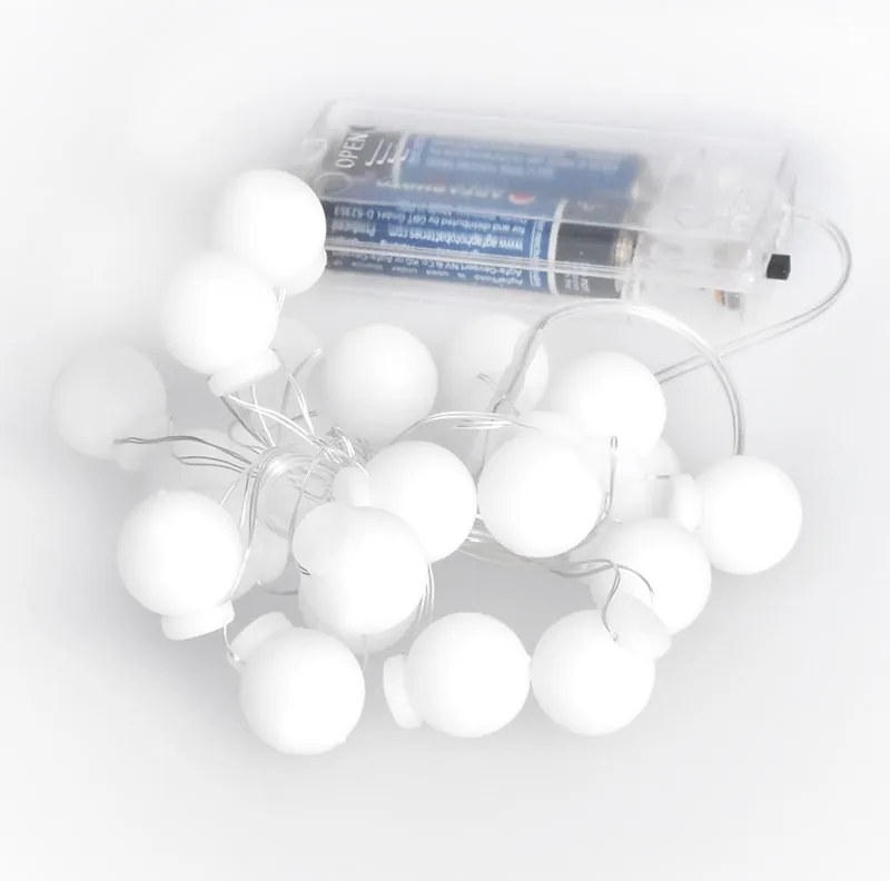 SOLIGHT LED vánoční řetěz barevné koule, 20x LED, 2m, 2x AA