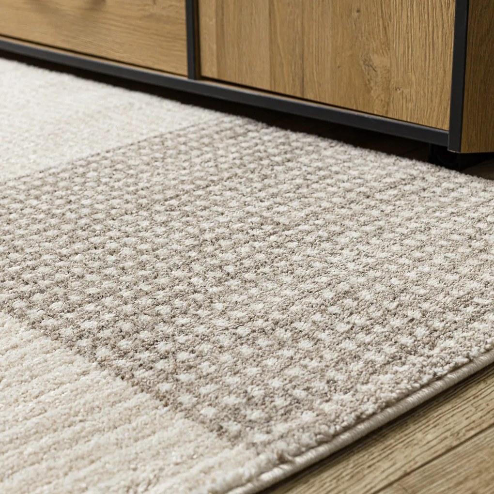 Dywany Łuszczów, Kusový koberec Fusion 0805 cream/beige, 240x330, béžová, kancelář