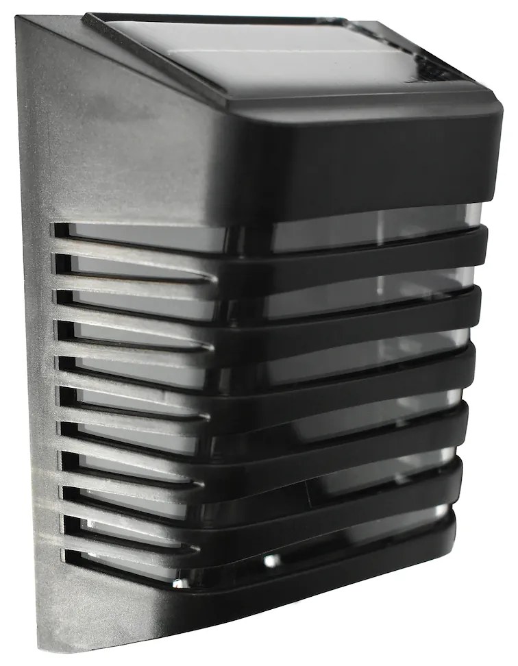 Exteriérové solární nástěnné LED svítidlo Strip, 1x LED 0,12w, černá
