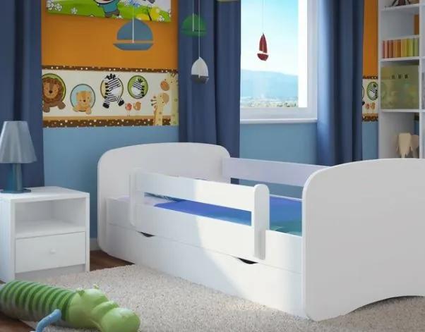 Dětská postel BABY DREAMS se šuplíkem - bílá 160x80 cm