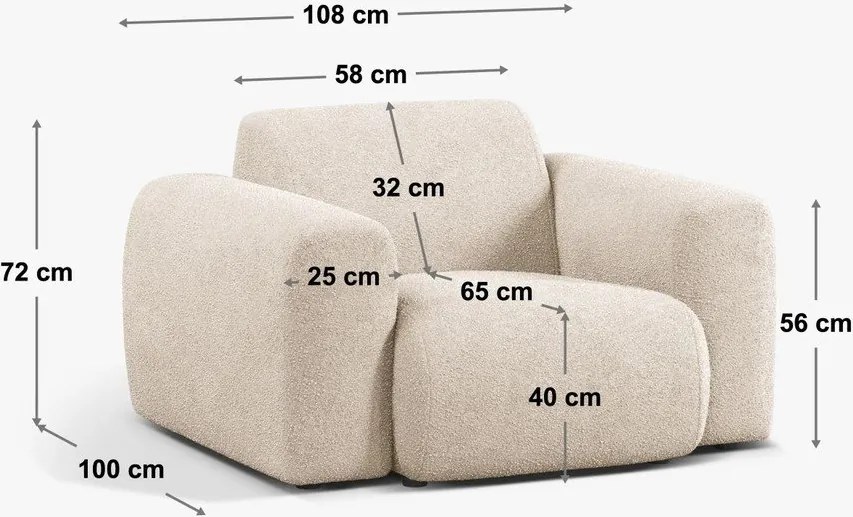 Khaki sametové křeslo Molino – Micadoni