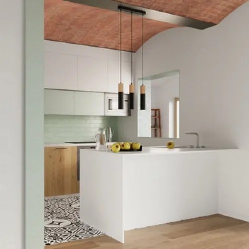 Lustr SOLLUX Pablo 3 GU10 3x40W bez zdroje SL.0634 přírodní dřevo a ocel černá