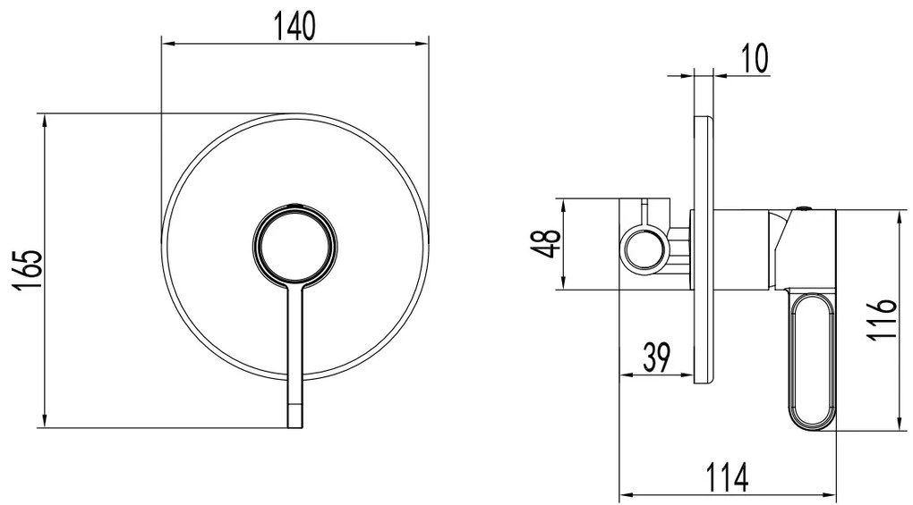 F-Design Zaffiro, podomítková 1-výstupová vanová/sprchová baterie, černá matně-růžové zlato, FD1-ZFR-7PA-25