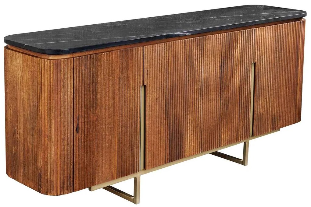 Designová komoda Daichi 160 cm mango/mramor