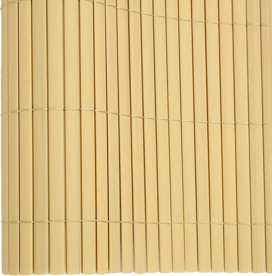 Oboustranný zahradní plot 110 x 400 cm žlutý 317158