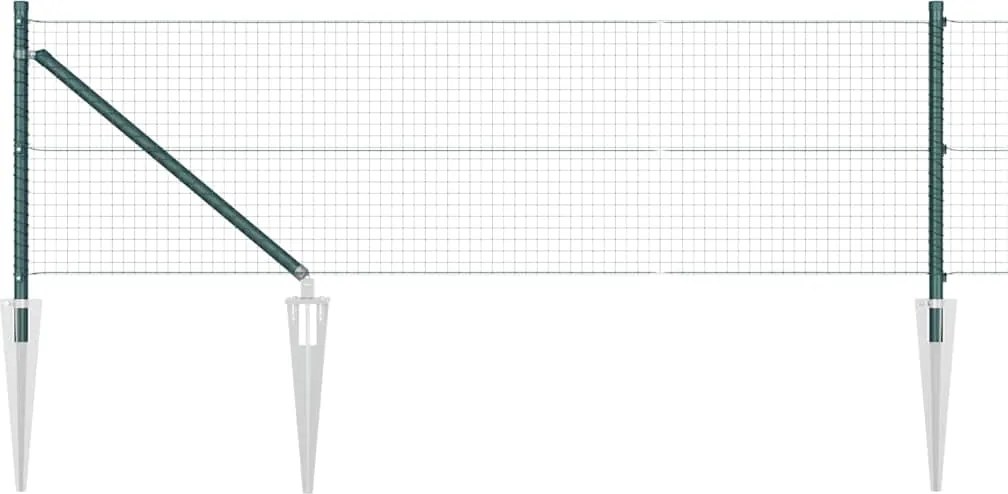 Svařované drátěné ploty s hroty 25 x 0,5 m Ocel potažená PVC 3352071