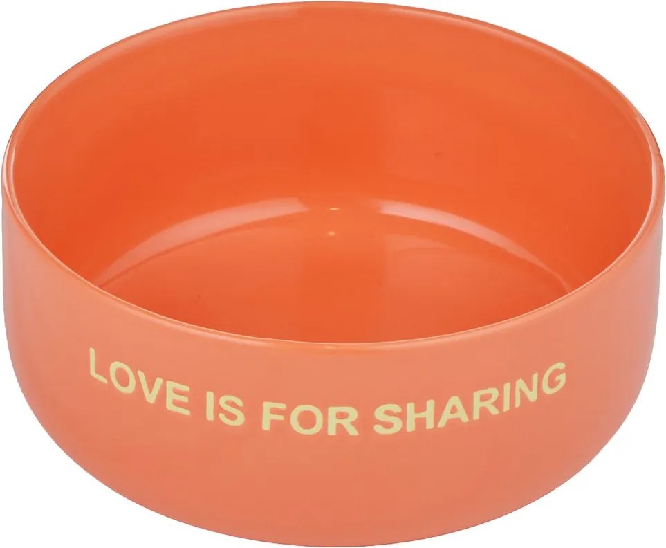 Butlers GOOD VIBES Miska "Love is for sharing"  720 ml - oranžová