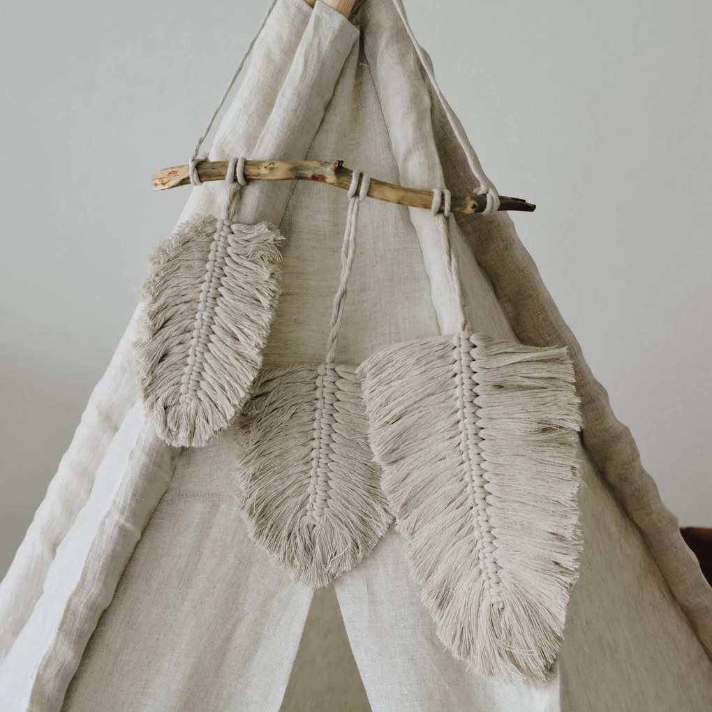 Vigvam design Teepee My Linen World, Natur - PĚTIÚHELNÍKOVÉ BEZ DOPLŇKŮ