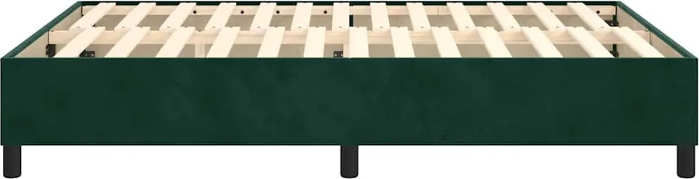 Rám postele s boxspringem tmavě zelená 140 x 200 cm samet 3121123