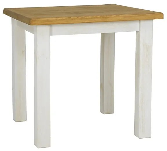 SIGNAL Jídelní stůl - POPRAD II, 80x80, medová borovice/bílá borovice