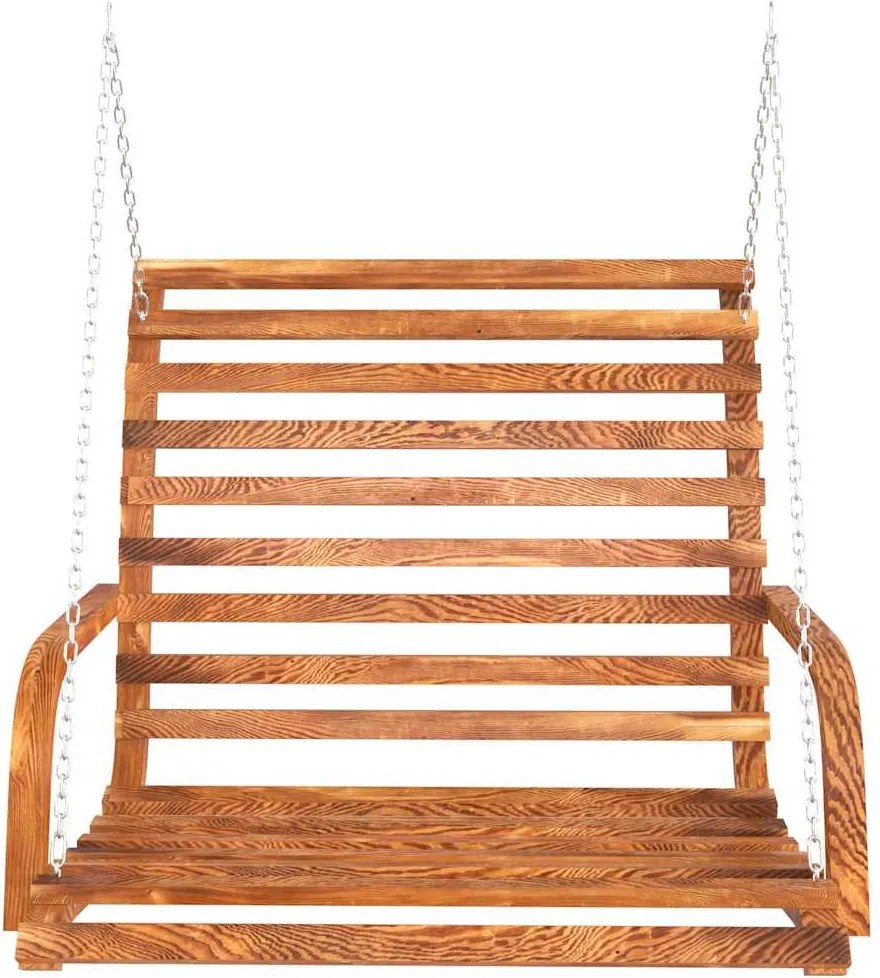 Houpací lavice ohýbané dřevo s teakovou úpravou 126x63x92 cm 313940