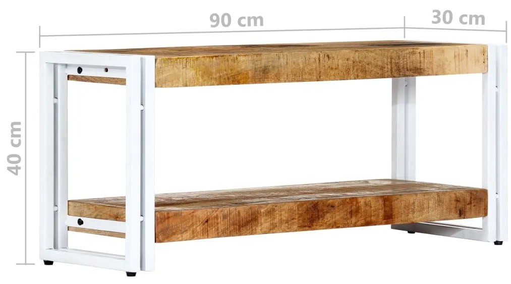 vidaXL Marketos TV stolek 90 x 30 x 40 cm masivní mangovníkové dřevo
