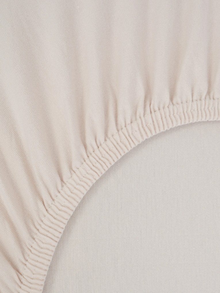 MK Lůžkoviny Jersey prostěradlo do postýlky s elastanem 70 × 140 cm – bílá káva