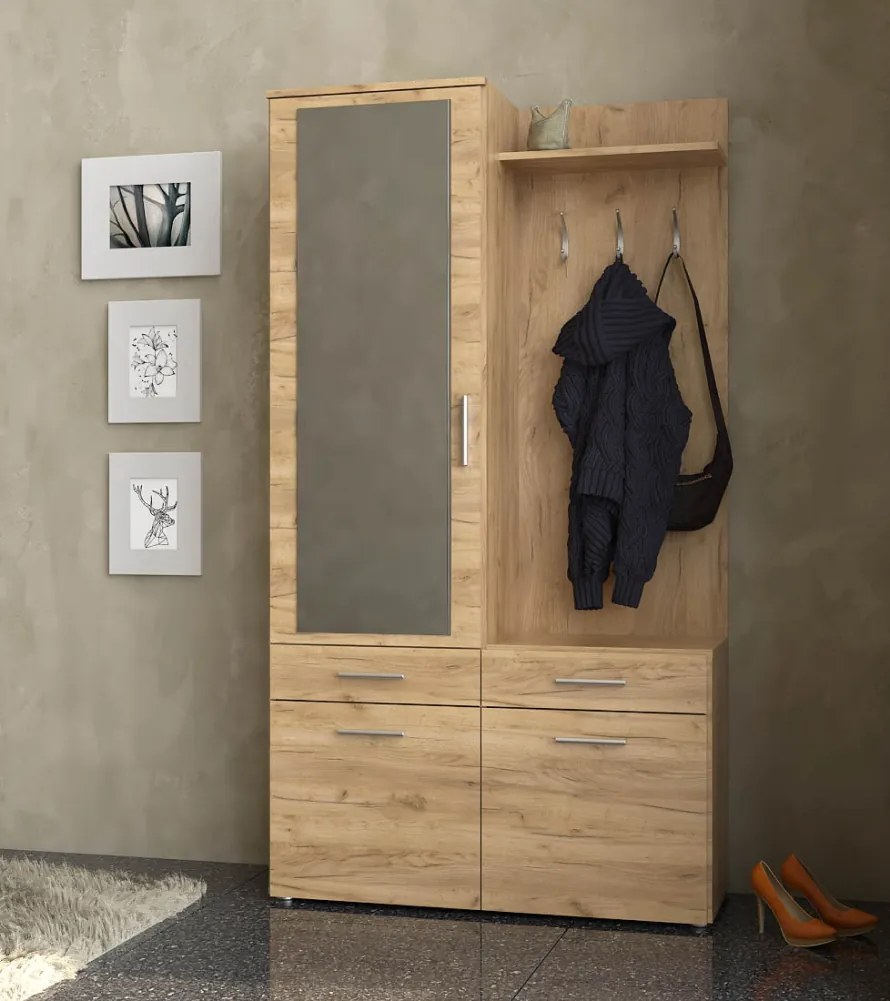 Předsíňová sestava, dub artisan, LEVITO