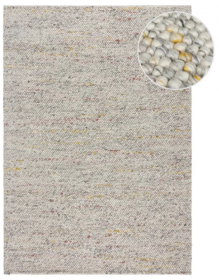 Krémový ručně tkaný koberec s příměsí vlny 80x150 cm Minerals – Flair Rugs