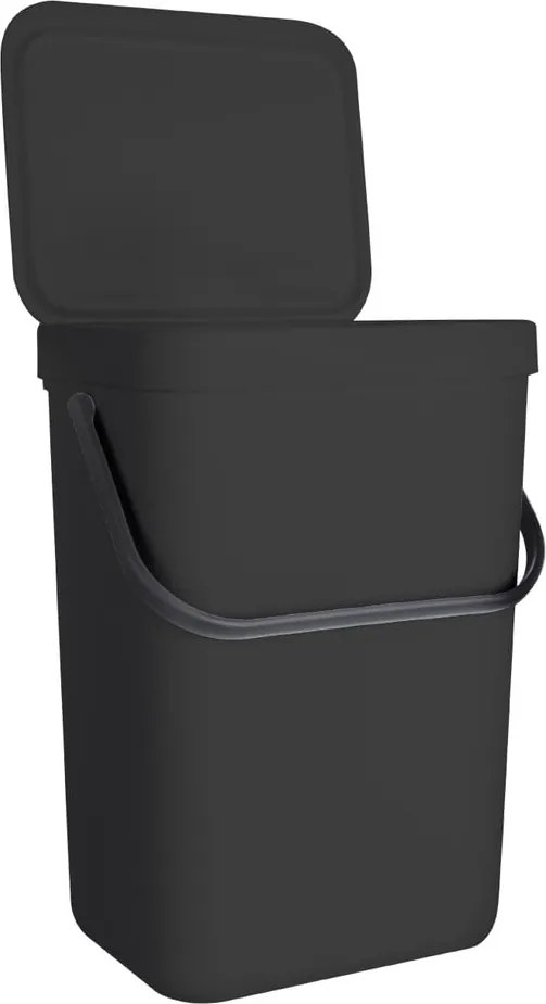Černý plastový odpadkový koš 10 l – Orion