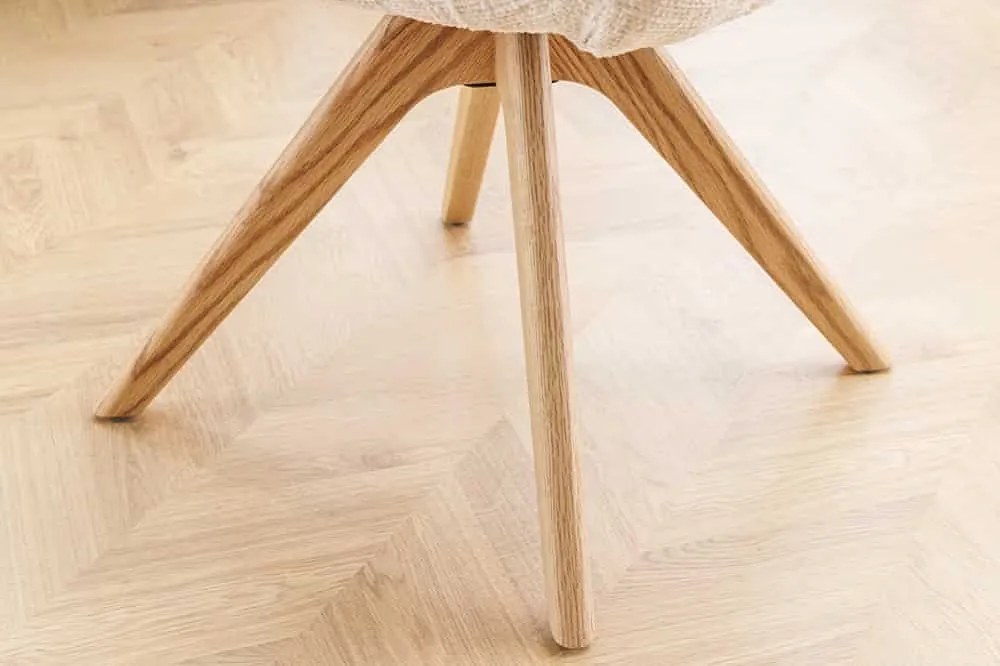 Designová otočná židle Parthenia béžová / dub