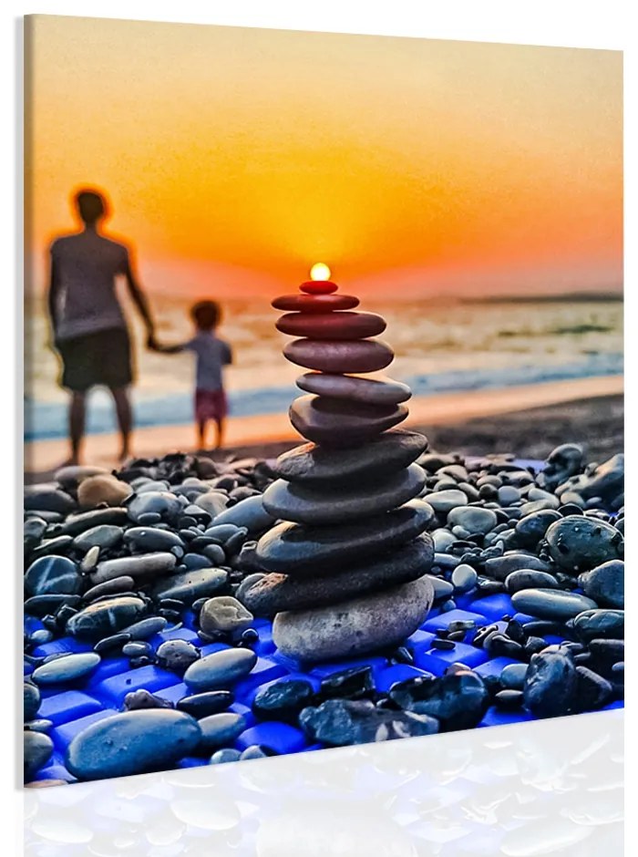 Obraz slunce na kamenech (80x100 cm) - InSmile ®