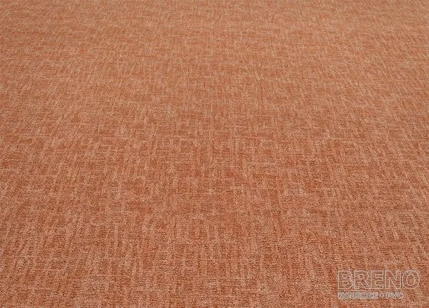 Breno Metrážový koberec RIFF 64 oranžový, šíře 300 cm, Oranžová
