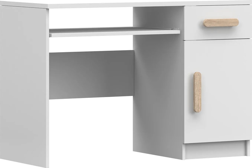 IDZ Psací stůl SMYK I 08, 110 cm Bílá / Barevné úchytky Barva: Modrá