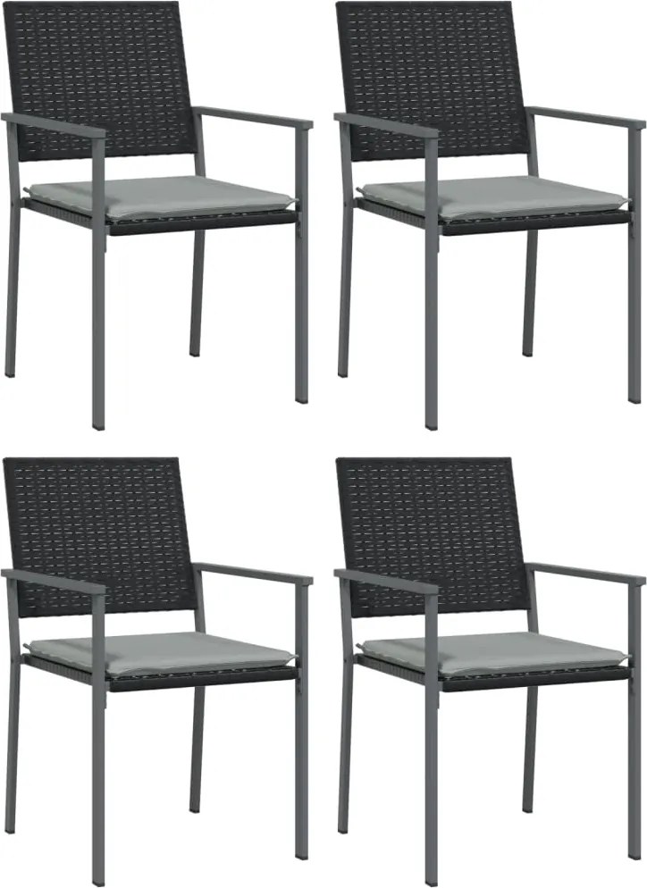 5dílný zahradní jídelní set s poduškami polyratan a ocel 3187021