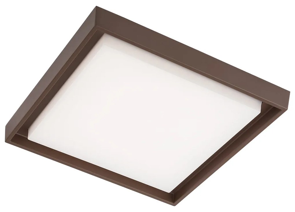 Redo group Redo Bezel, venkovní stropní svítidlo LED 30W 3000K, rezavohnědá, 34 x 34 cm, IP54