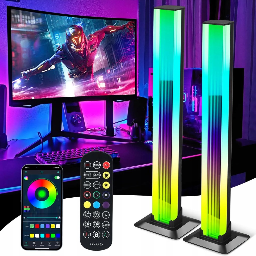 Smart Rgb Ambient Smart Sync Led Lightbar sada 2ks, scéna