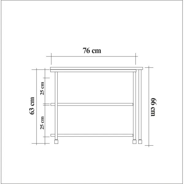 Odkládací stolek MELIN 63x70 cm hnědá/černá