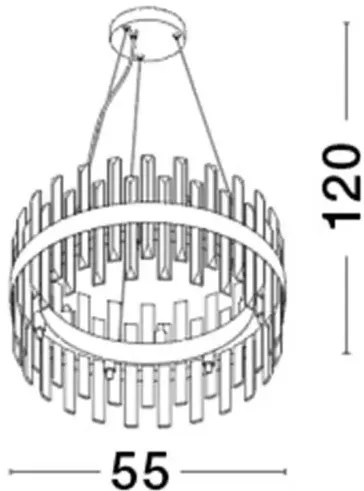 Luxusní lustr Crown 55 zlaté