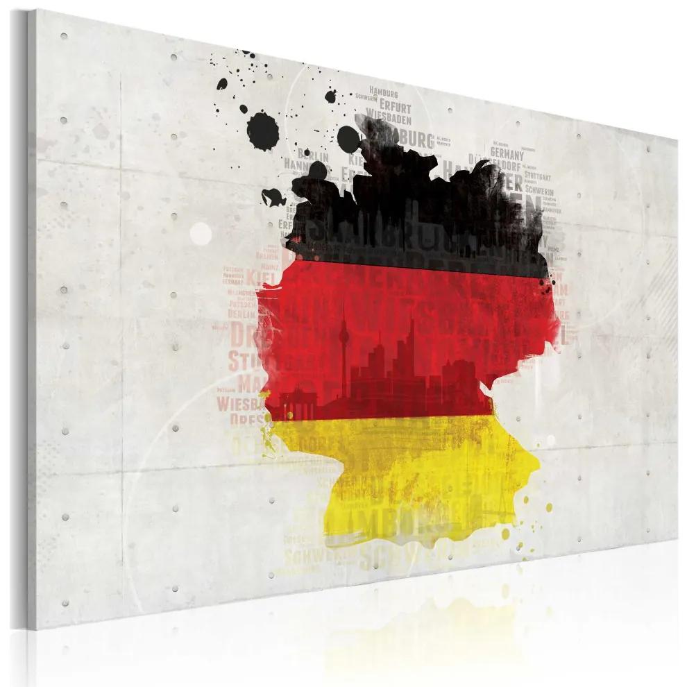 Obraz na plátně Bimago - Map of Germany 60x40 cm