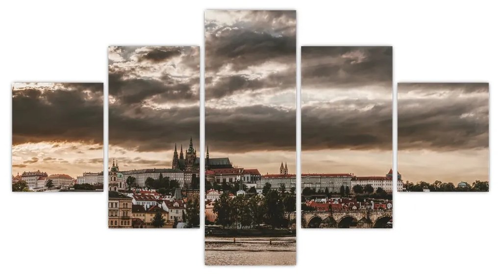 Obraz Pražského hradu v šeru (125x70 cm)