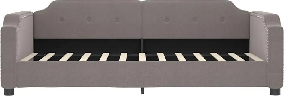 Válenda s přistýlkou a zásuvkami taupe 90 x 200 cm textil 3197673