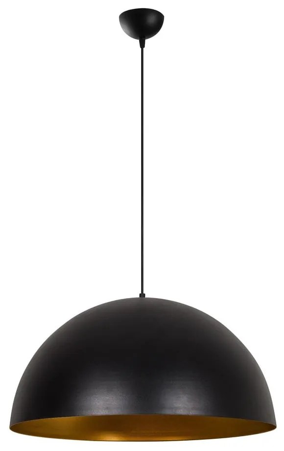 Černé závěsné svítidlo s kovovým stínidlem ø 60 cm Sivano – Opviq lights