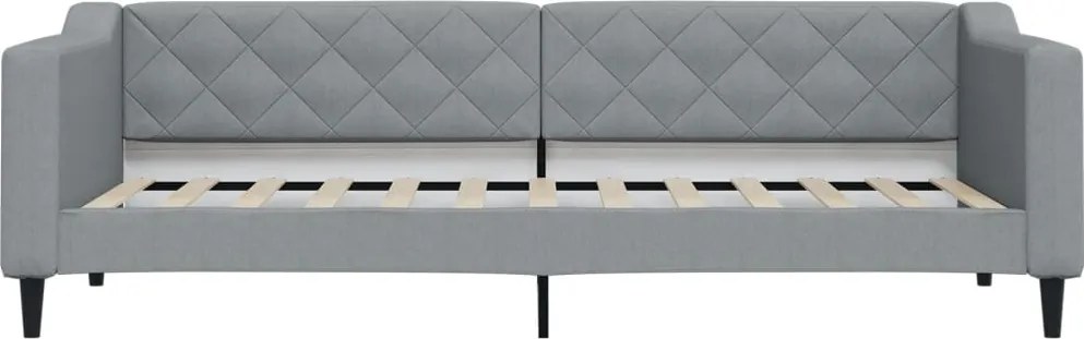 Válenda s matrací světle šedá 80 x 200 cm textil 3197403