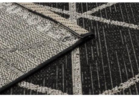 Dywany Luszczow Kusový koberec SIZAL FLOORLUX 20508 Černá / stříbrný TROJÚHELNÍK Rozměr koberce: 140 x 200 cm