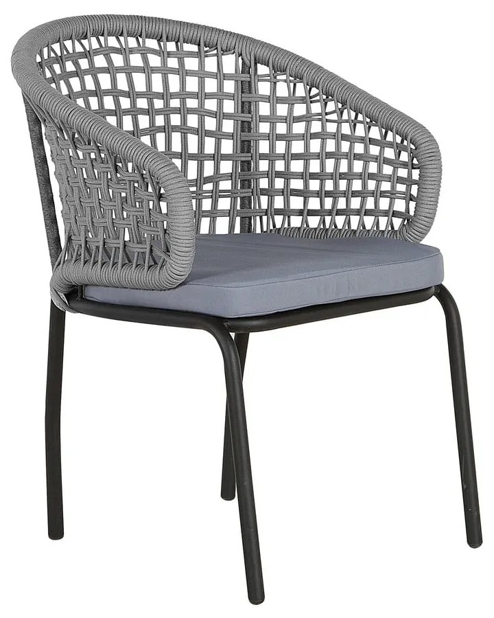 Sada 2 šedých zahradních židlí Monobeli Ibiza