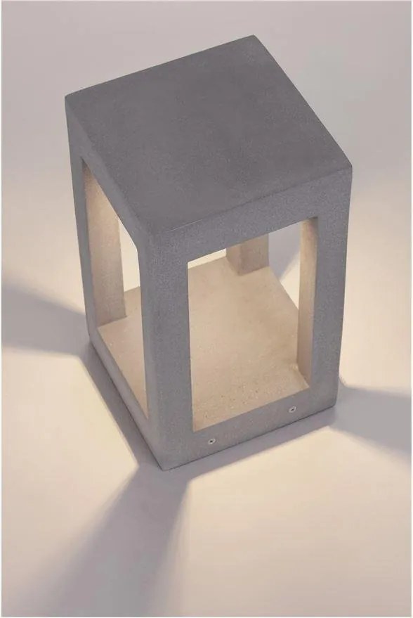 NV 9540215 Venkovní sloupkové svítidlo BEV šedý beton skleněný difuzor LED 5W 3000K 120-230V IP65 - NOVA LUCE