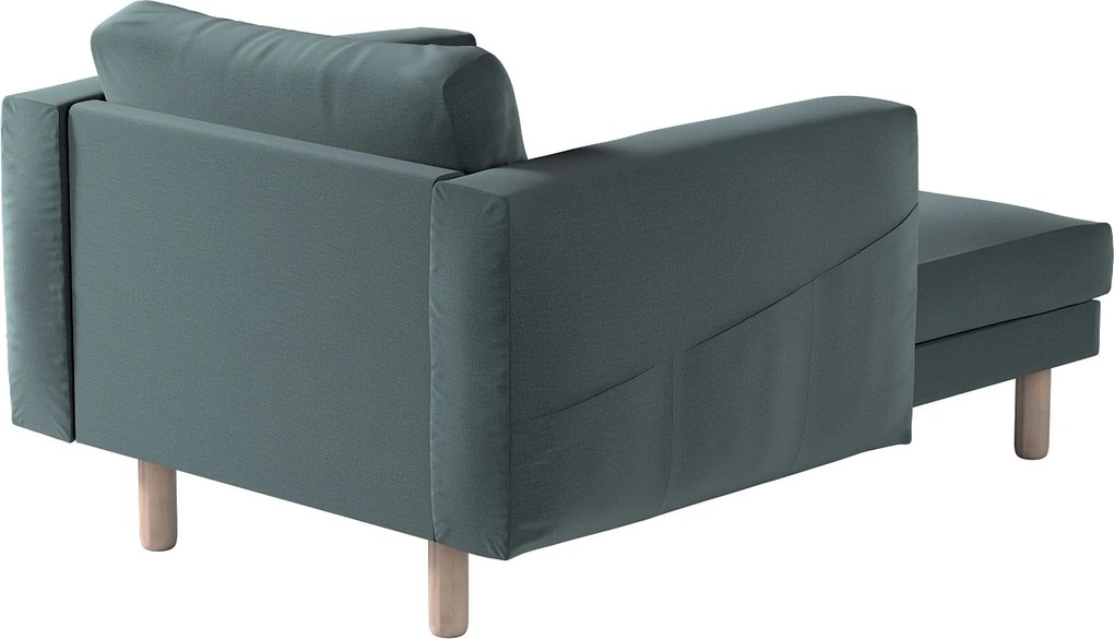 Potah na IKEA Norsborg šezlong s loketními opěrkami barva zelená látka sametová