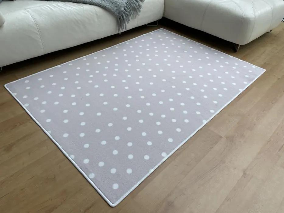 Vopi | Dětský koberec Puntík růžový - 133 x 165 cm