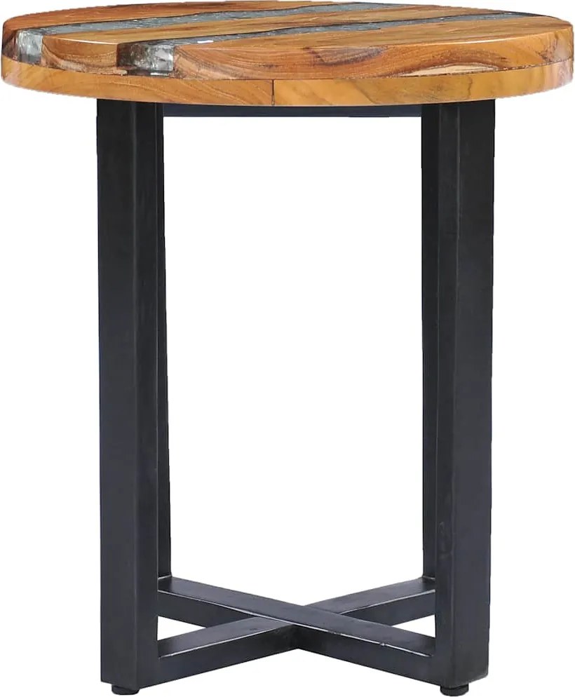 Konferenční stolek 40 x 45 cm masivní teak a polyresin 281652