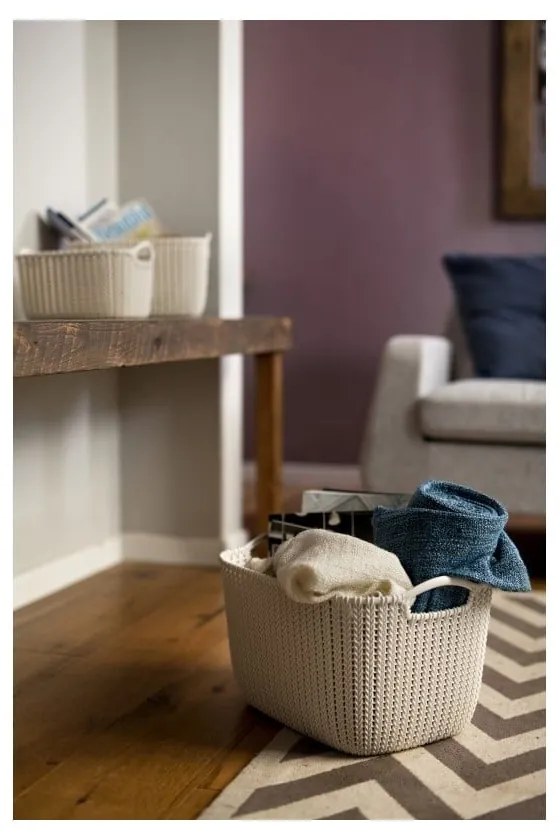 Úložný plastový košík 40x30x23 cm Knit – Curver