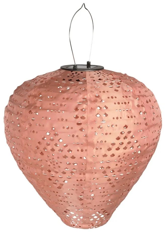 Růžová venkovní solární LED lucerna (výška 30 cm) Greatham – House Nordic