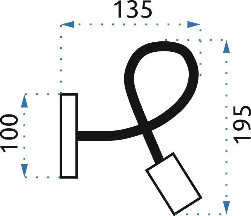 Toolight - Nástěnná lampa 1xE27 60W APP516-1W, černá, OSW-00073