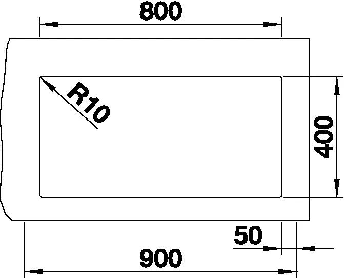 Granitový dřez Blanco SUBLINE 800 U InFino šedá skála 523142