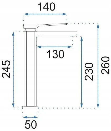 Rea CREEK umyvadlová baterie vysoká, černá REA-B8404 - Rea
